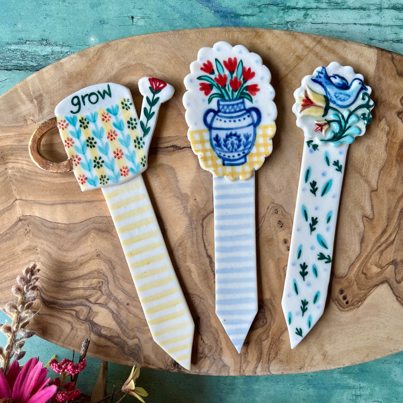 Plant pot markers/friends – Katie Almond Ceramics