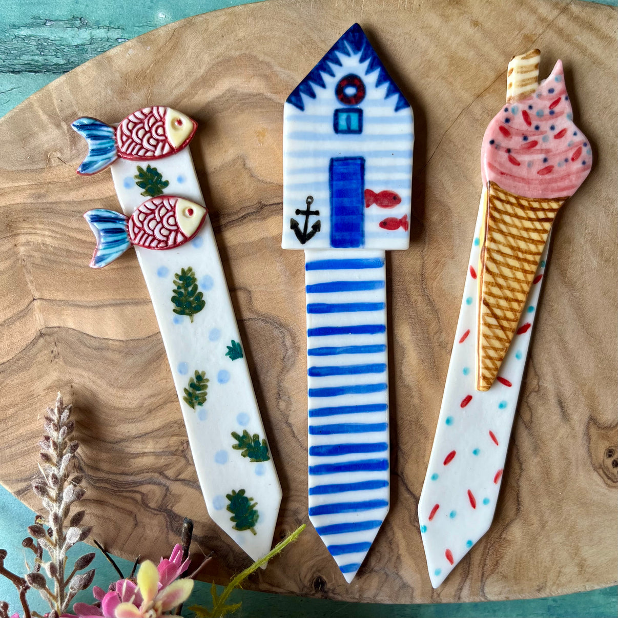 Plant pot markers/friends – Katie Almond Ceramics